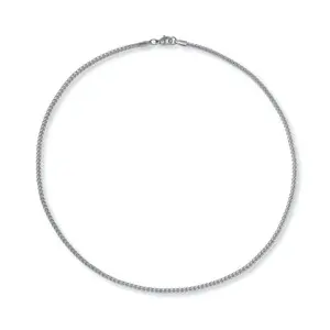 A WEATHERED PENNY Woven Chain Necklace - Silver