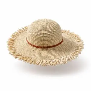 SPRINGMOONATELIER Raffia Sun Hat - Red