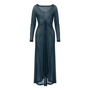 SEROTONE SWIM Mesh Long Dress - Blue