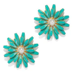 THE PINK REEF Sunflower Dangle Earrings - Green