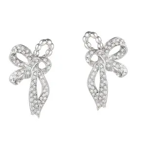 Grossé Platinum Plated Bow Earrings