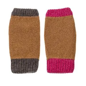 MÀIRI M MACLEOD Cashmere Wrist Warmers - Pink/brown