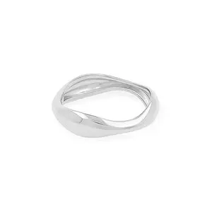 Côté Caché Sterling Wave Ring - Silver