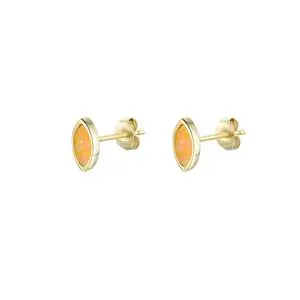 KAMARIA Marquise Opal Stud Earrings - Yellow