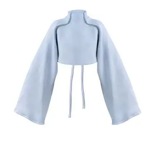 KARGEDE Rib Knit Cropped Sweater
