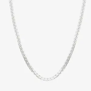 7879 Boxed Chain Necklace - Silver