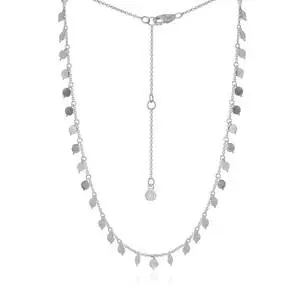 MOON LONDON Multi Disk Sterling Choker Necklace - Silver