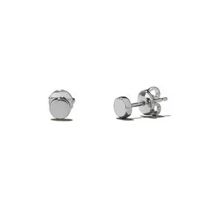 ONI Round Stud Earrings - Silver