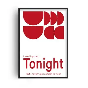 FANCLUB Go Out Tonight Smiths Retro Music Giclée Art Print - Red