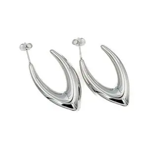 SUPERDIVAJEWELLERY Curved Hoop Earrings - Silver