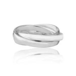 AUREE JEWELLERY Knightsbridge Classic Sterling Russian Wedding Ring - Silver