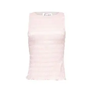 AMY LYNN Shirred Sleeveless Top - Pink