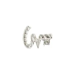 CLAIRE HILL DESIGNS Loved Shorthand Stud Earring - Silver