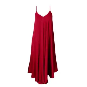 JANARA JONES Satin Maxi Mariella Dress - Red