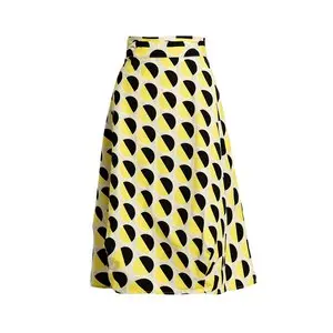 BIANCA POPP Printed Wrap Skirt - Black/yellow