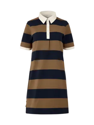 ELUNE MODE Striped Rugby Shirt Dress