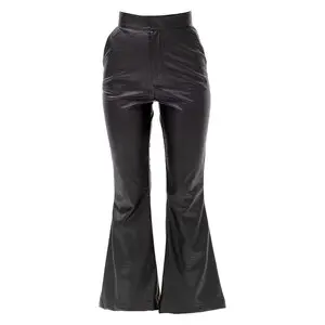 Women's Leather Bell Bottom Pants