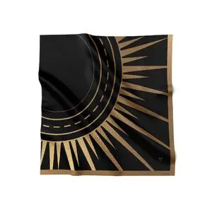 TASH AND LEY Motif Scarf - Black