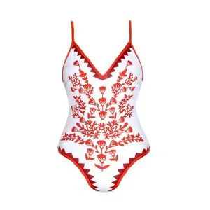 JESSIE ZHAO NEW YORK Reversible Printed One-piece Swimsuit - Red/white