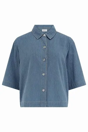 SUGARHILL BRIGHTON Striped Denim Amity Jacket