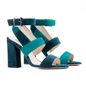 ROSAMUND MUIR LONDON Stefana Villa Borghese Heel Sandals - Green