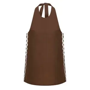 THISISU COLLECTION Wavy Trim Linen Top