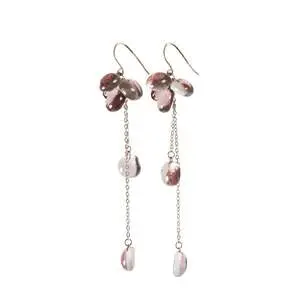 LAURA DAILI Ash Roses Drift Earrings - Pink
