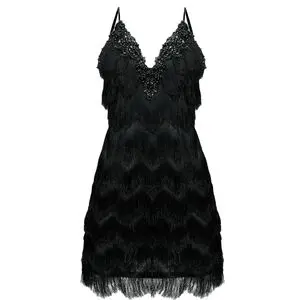 ANGELIKA JOZEFCZYK Gatsby Cocktail Dress - Black