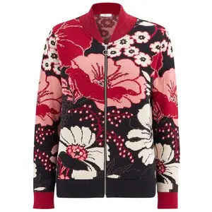 PERALUNA Organic Cotton Knit Bomber Jacket