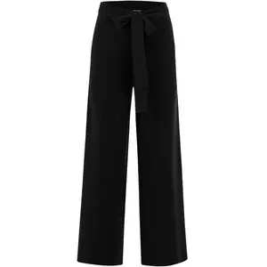 PERALUNA Bell Bottom Knit Trousers - Black
