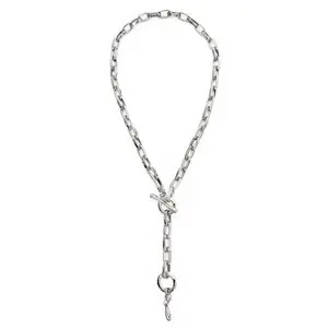 BIKO Convertible Chainlink Lariat - Silver