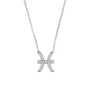 LATELITA Pisces Zodiac Pendant Necklace - Silver