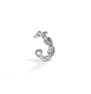 Mishka Twist Lip And Ear Cuff - Silver