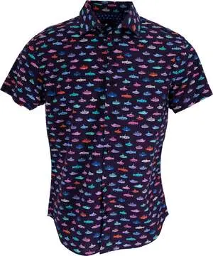LORDS OF HARLECH George Subs Shirt In Navy - Blue