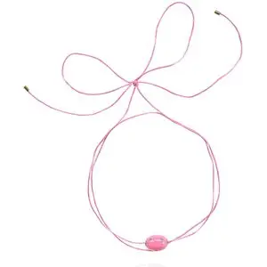 SAULE LABEL Lily Tie Necklace - Pink
