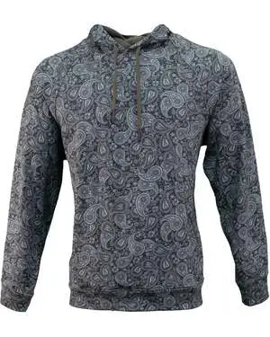 LORDS OF HARLECH Hank Tribune Paisley Hoodie - Grey