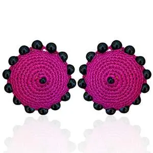 PINAR OZEVLAT Dome Stud Earrings - Pink