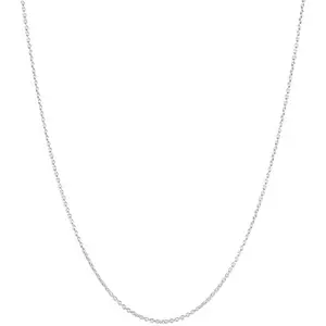 ZOHREH 9k White Gold 16" Cable Chain - Silver