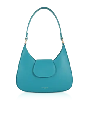 LE PARMENTIER Obolo Leather Shoulder Bag - Blue