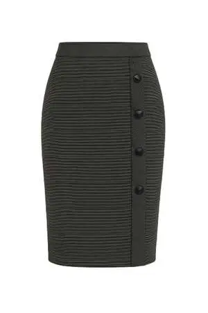 CONQUISTA Striped Pencil Skirt