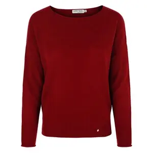 TIRILLM Ally Cashmere Boatneck Pullover - Red
