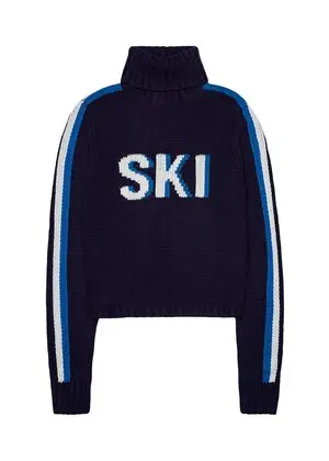 ELLSWORTH + IVEY Jade Ski Turtleneck Sweater - Blue