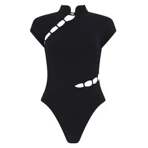 ROOM 24 Asymmetrical Cut-out Bodysuit