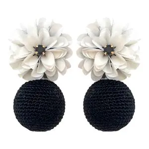 PINAR OZEVLAT Blossom Bon Bons Earrings - Black