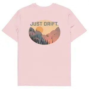 ANCHOR & CREW Cotton Pink Just Drift. Seeker Organic Cotton T-shirt - Men Pink