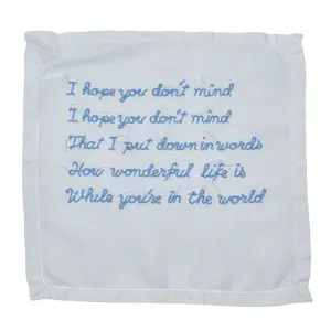 CARTOGRAPHY Neutrals / Your Song Vintage Cotton Linen Textile - White