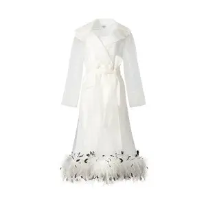 LITA COUTURE Organza Trench Dress - White