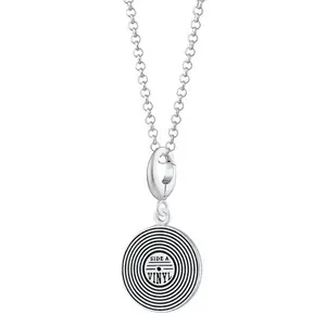 LILY CHARMED Sterling Vinyl Record Charm Necklace - Silver