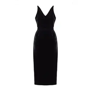 UNDRESS Kalila Velvet Midi Dress - Black
