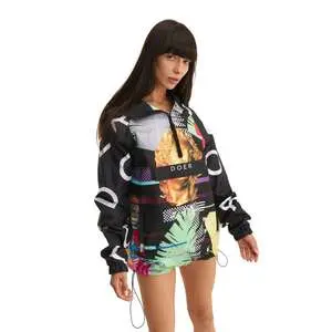 MYSIMPLICATED Printed Water Repellent Windbreaker